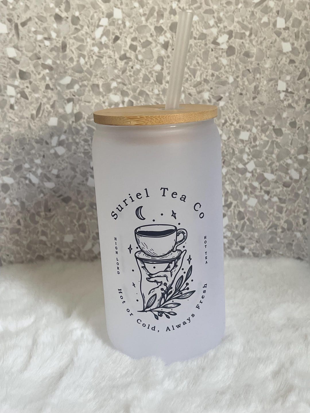 ACOTAR Inspired 16oz Frosted Libbey Cup With Straw & Lid, Book Inspired ...