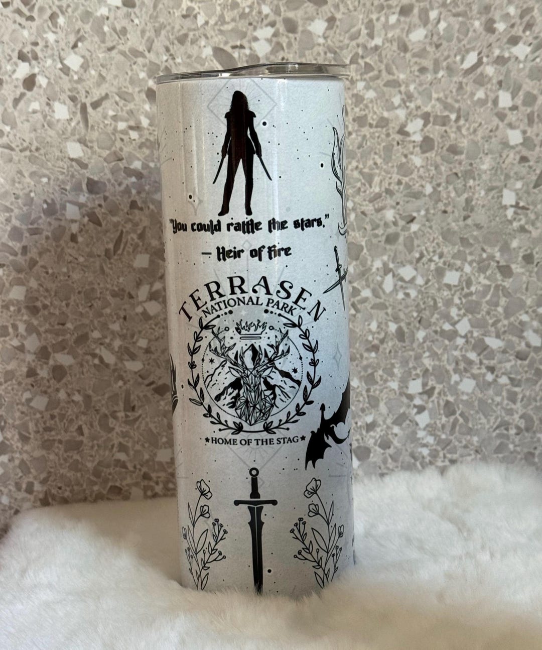Throne of Glass Inspired 20oz Skinny Tumbler, Book Lover Tumbler ...