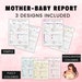 Mother Baby Report Sheet 15 Pages Printable or Editable Nurse Report ...