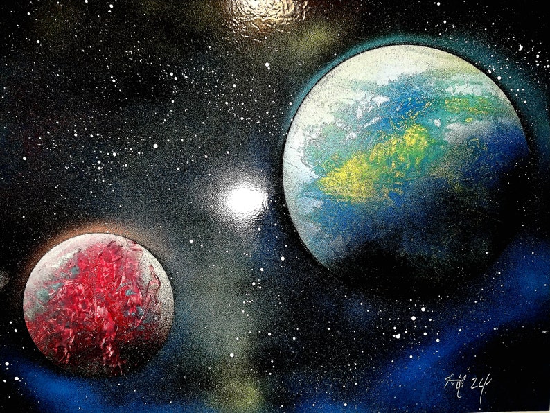 Space Art of Planets Galaxies Nebula Stars Wormholes - Etsy
