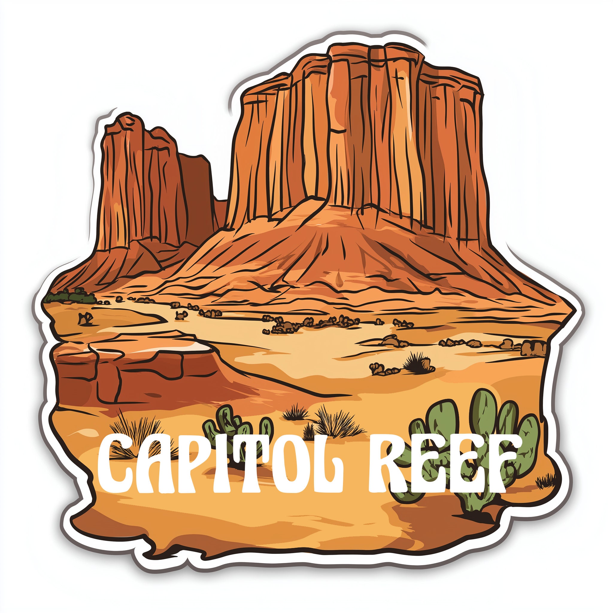 Capitol Reef National Park Vinyl Decal - Etsy