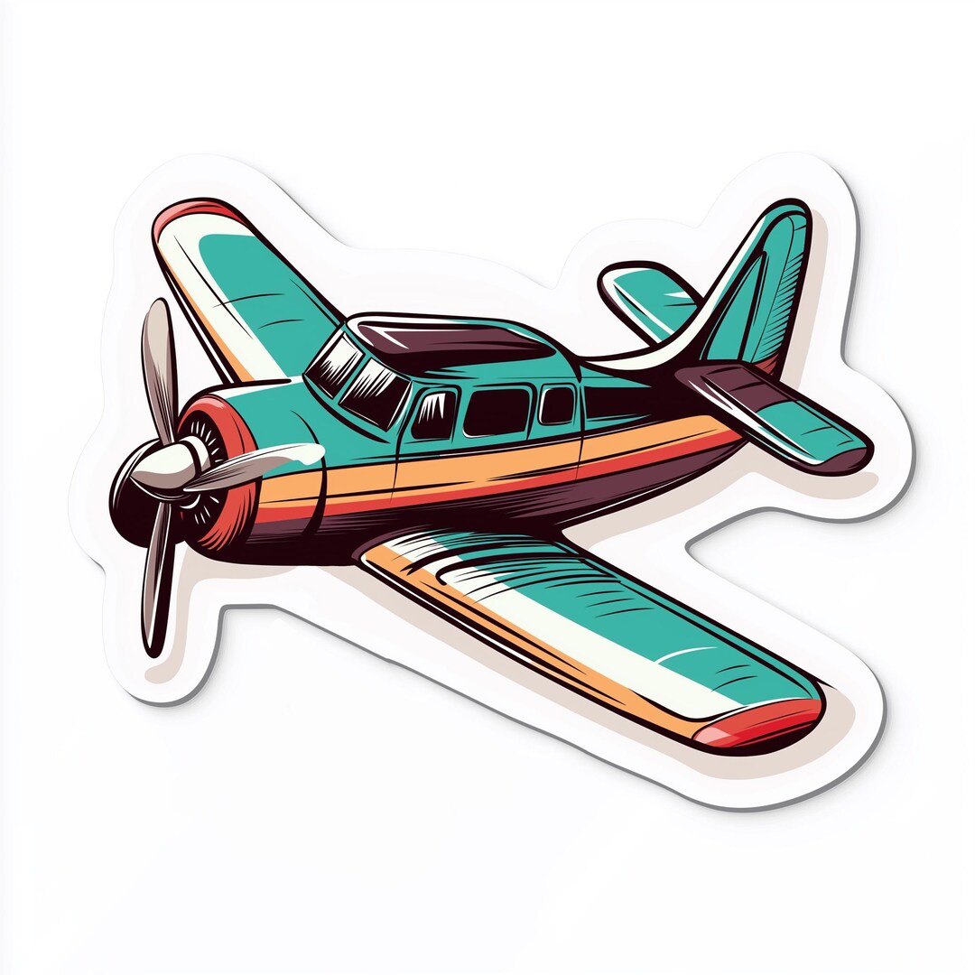 Propeller Airplane Vinyl Decal - Etsy