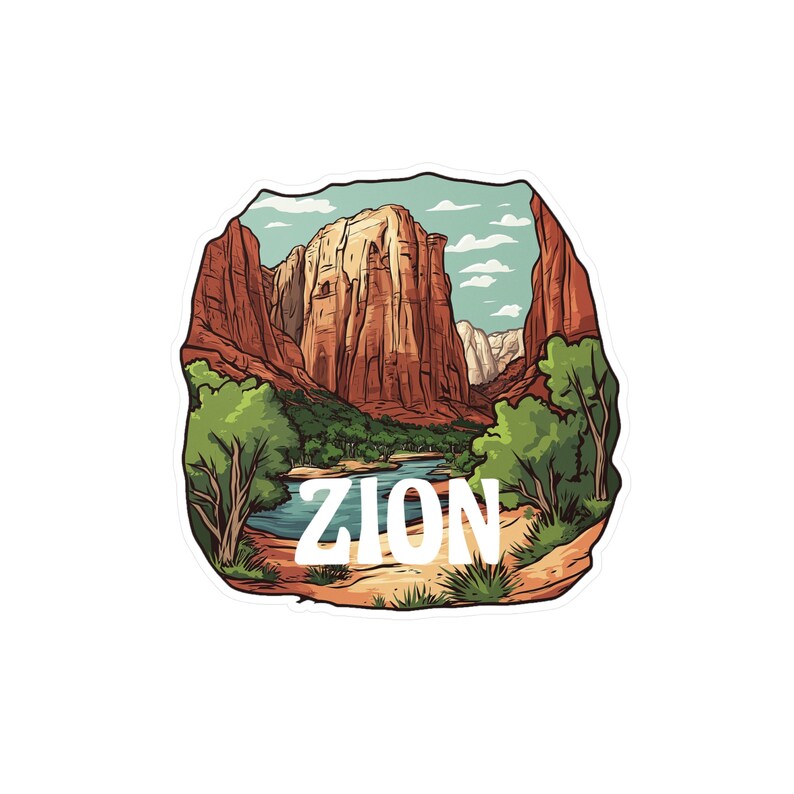 Zion National Park Vinyl Decal - Etsy