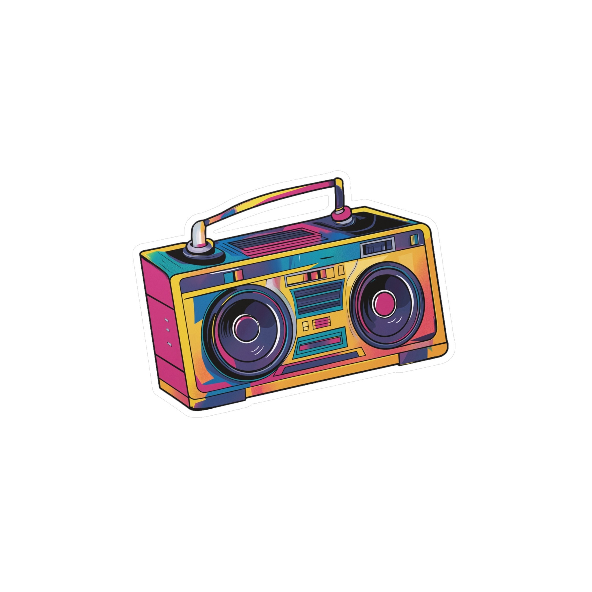 Colorful Boombox Vinyl Decal - Etsy