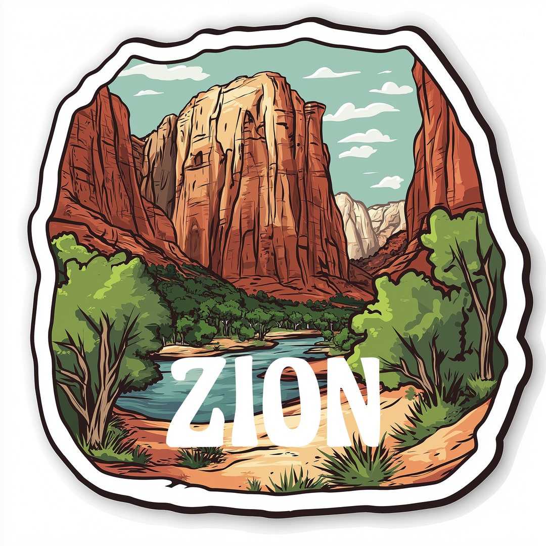 Zion National Park Vinyl Decal - Etsy