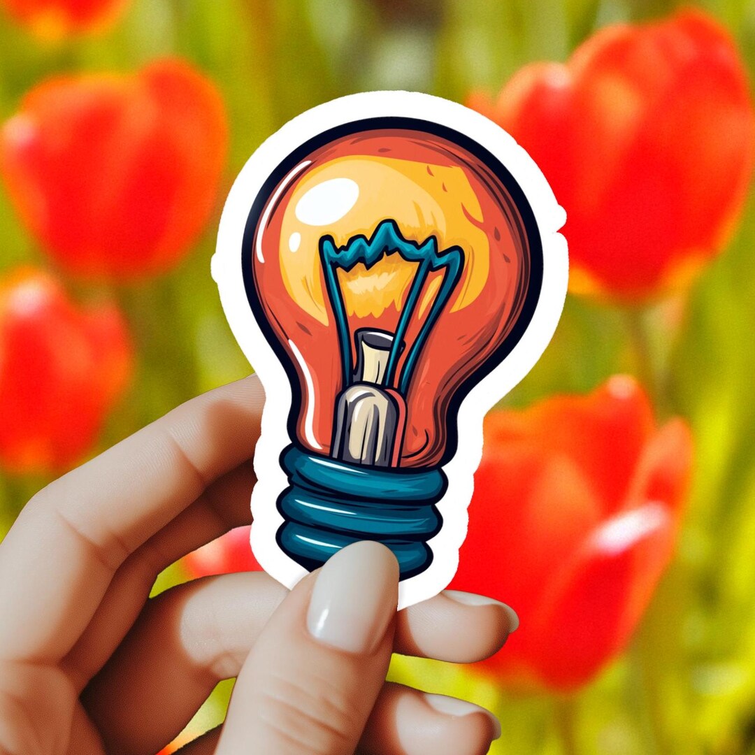 Lightbulb Vinyl Decal - Etsy