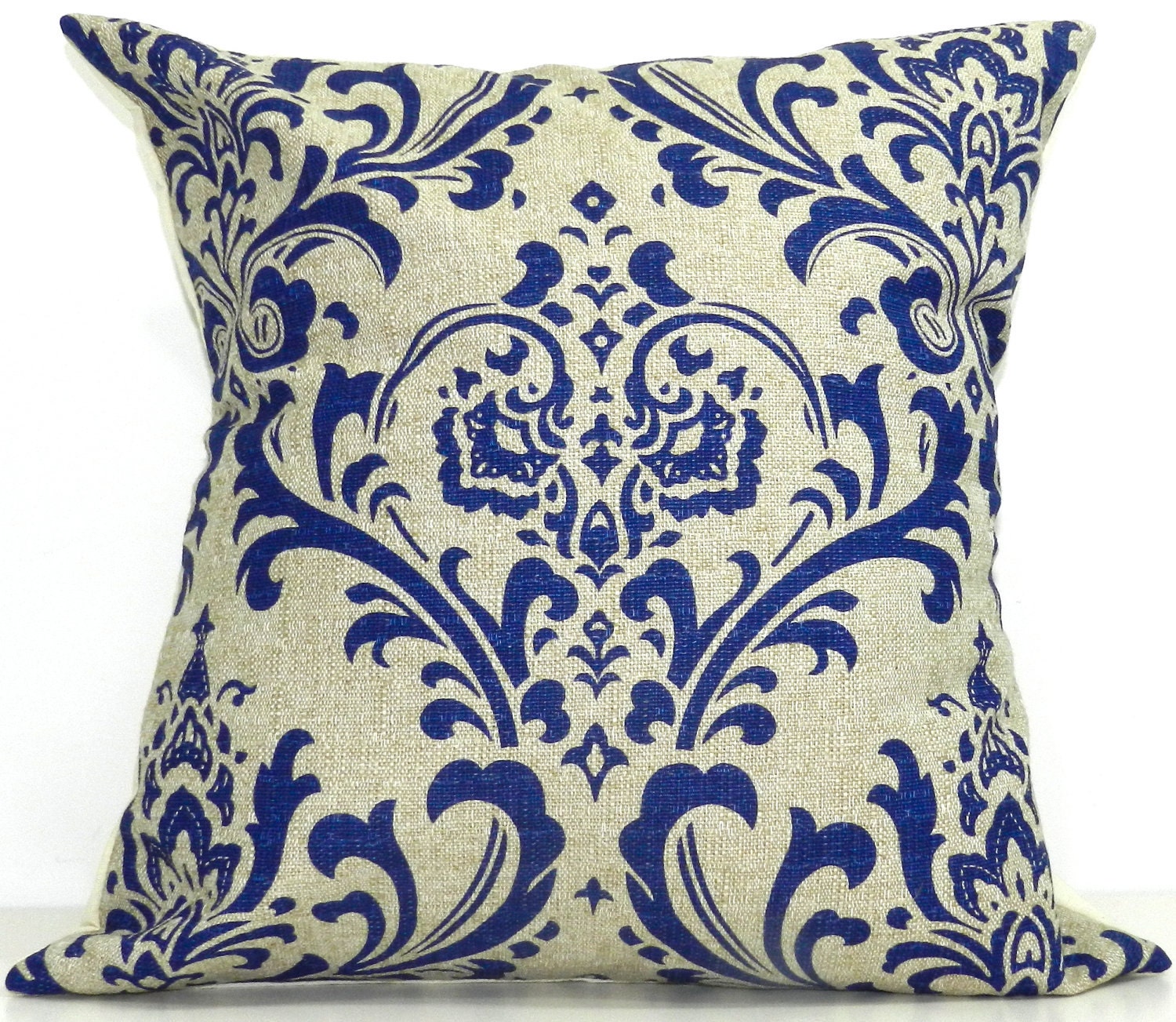 New 18x18 Inch Designer Handmade Pillow Case in Peacock and Taupe ...