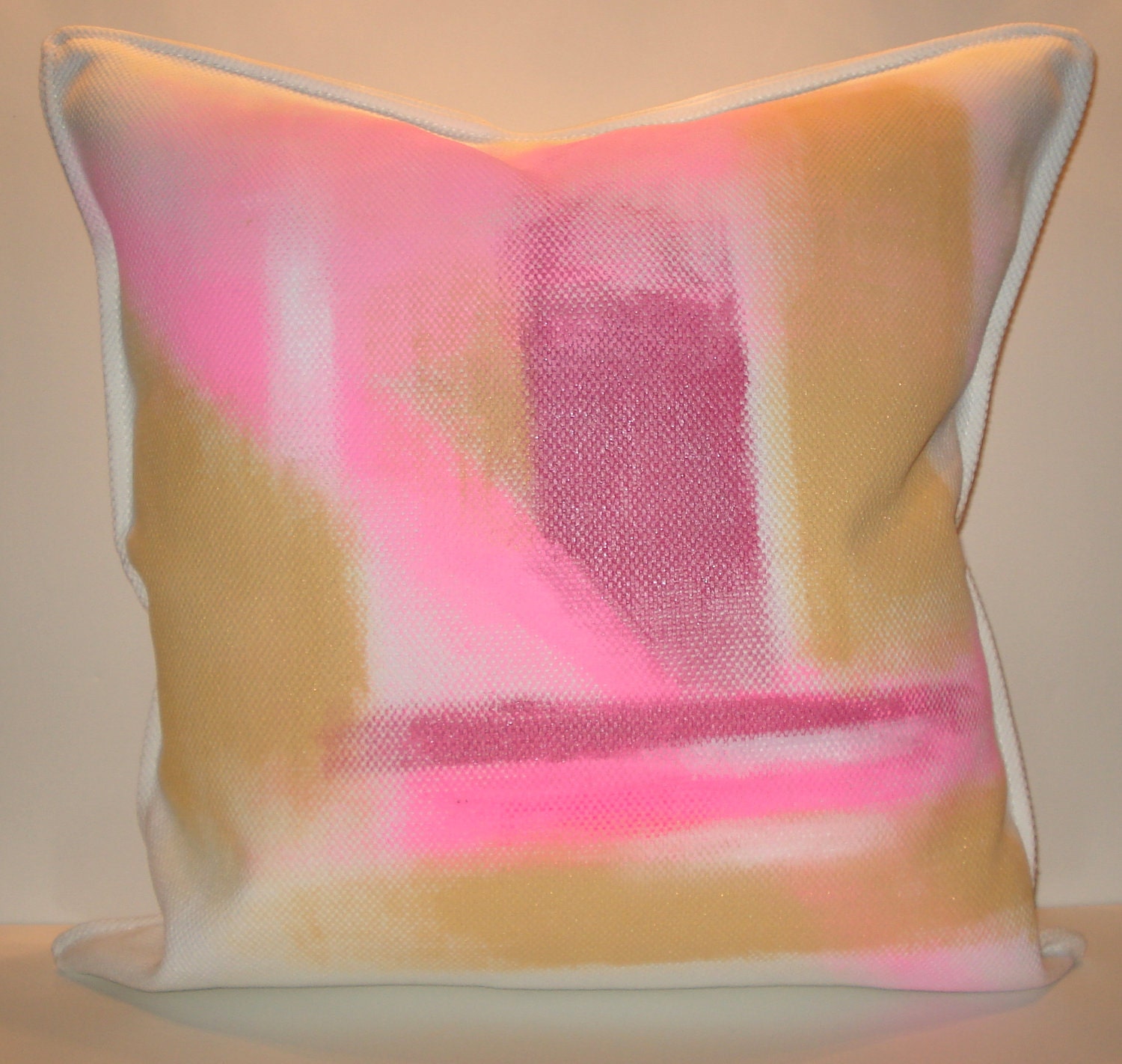 New 20x20 Inch Designer Handmade Pillow Case Hand Painted Moder Art ...