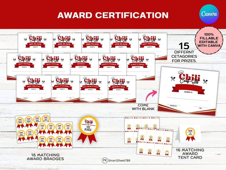 Editable Chili Cook-off Kit: Party Printables (digital Download) - Etsy