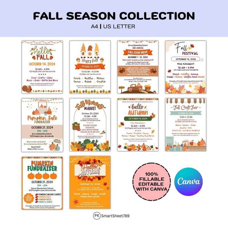 EDITABLE PTA Fundraiser Flyer Bundle School Fundraiser Flyer PTA Events ...