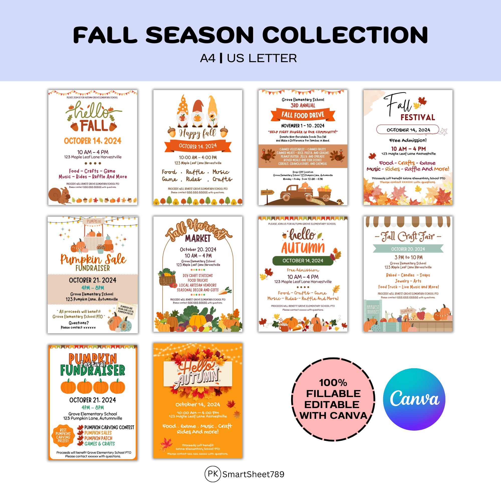 EDITABLE PTA Fundraiser Flyer Bundle School Fundraiser Flyer PTA Events ...