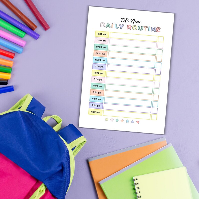 Kids Daily Routine, Routine Chart, Kids Planner, Homeschool, Preschool ...