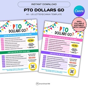 Editable PTO PTA Sponsorship Form: School Fundraiser Handout (digital ...