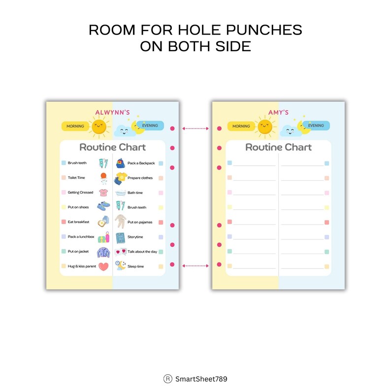 Preschool Routine Chart, Chore Chart, Bedtime Routine for Kids, Morning ...