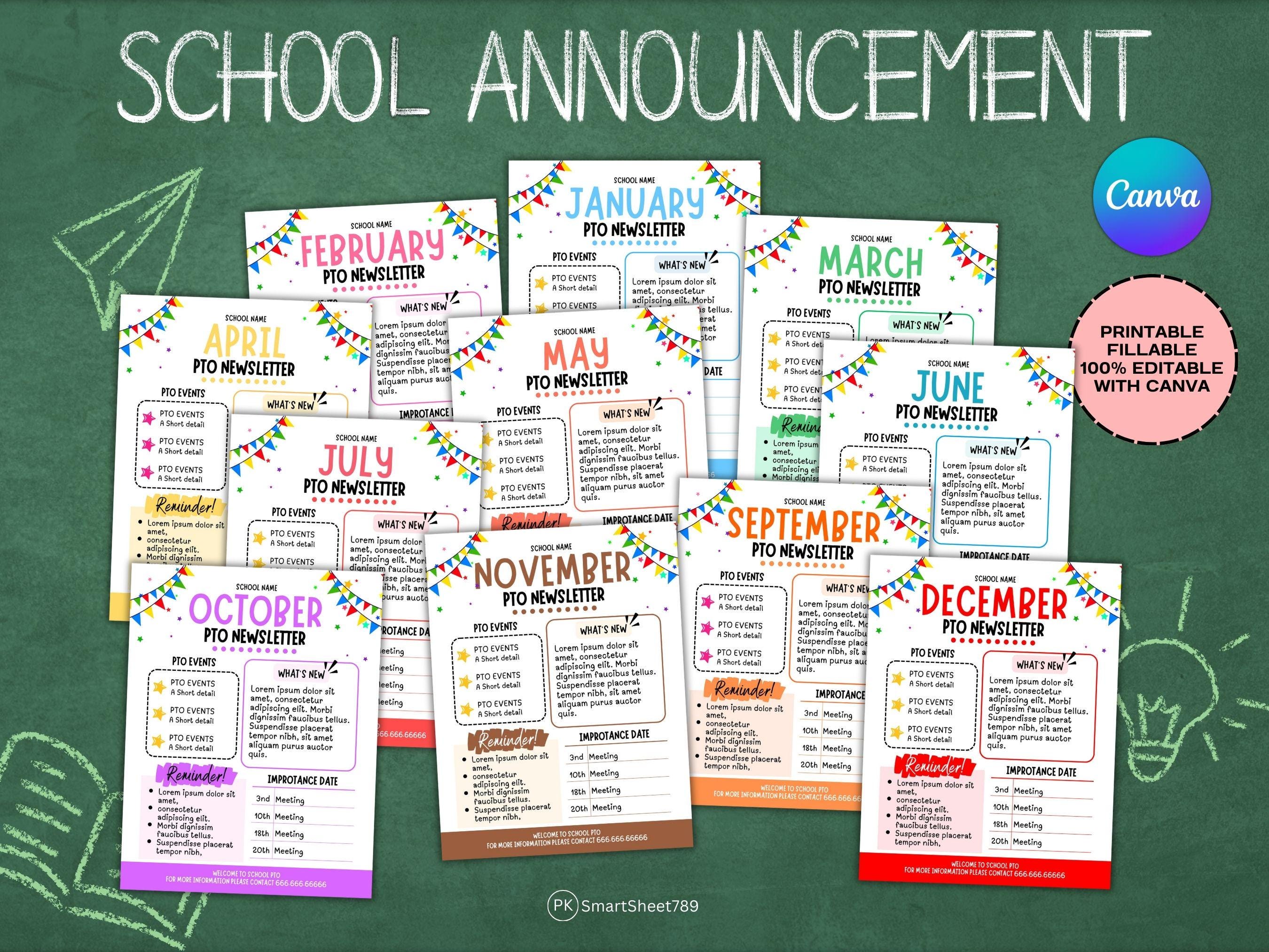 Editable Classroom Newsletters Monthly Weekly Templates for Parent ...