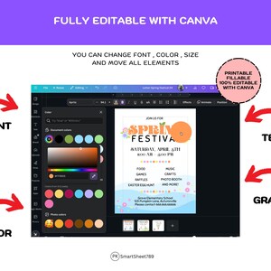 Spring Festival Flyer, Editable Spring Festival Festival Fundraiser ...
