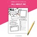 All About Me Poster: First Day of School Printable (editable PDF & JPG ...