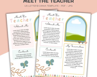 Editable Meet the Teacher Back to School Math Canva Template Letter ...
