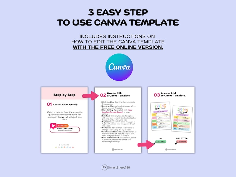 Editable Spring Spirit Week Flyer Canva Template, School Spirit ...