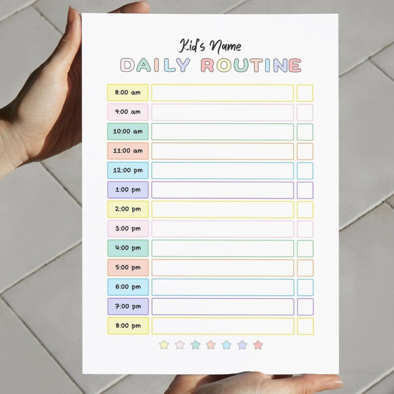Kids Daily Routine, Routine Chart, Kids Planner, Homeschool, Preschool ...