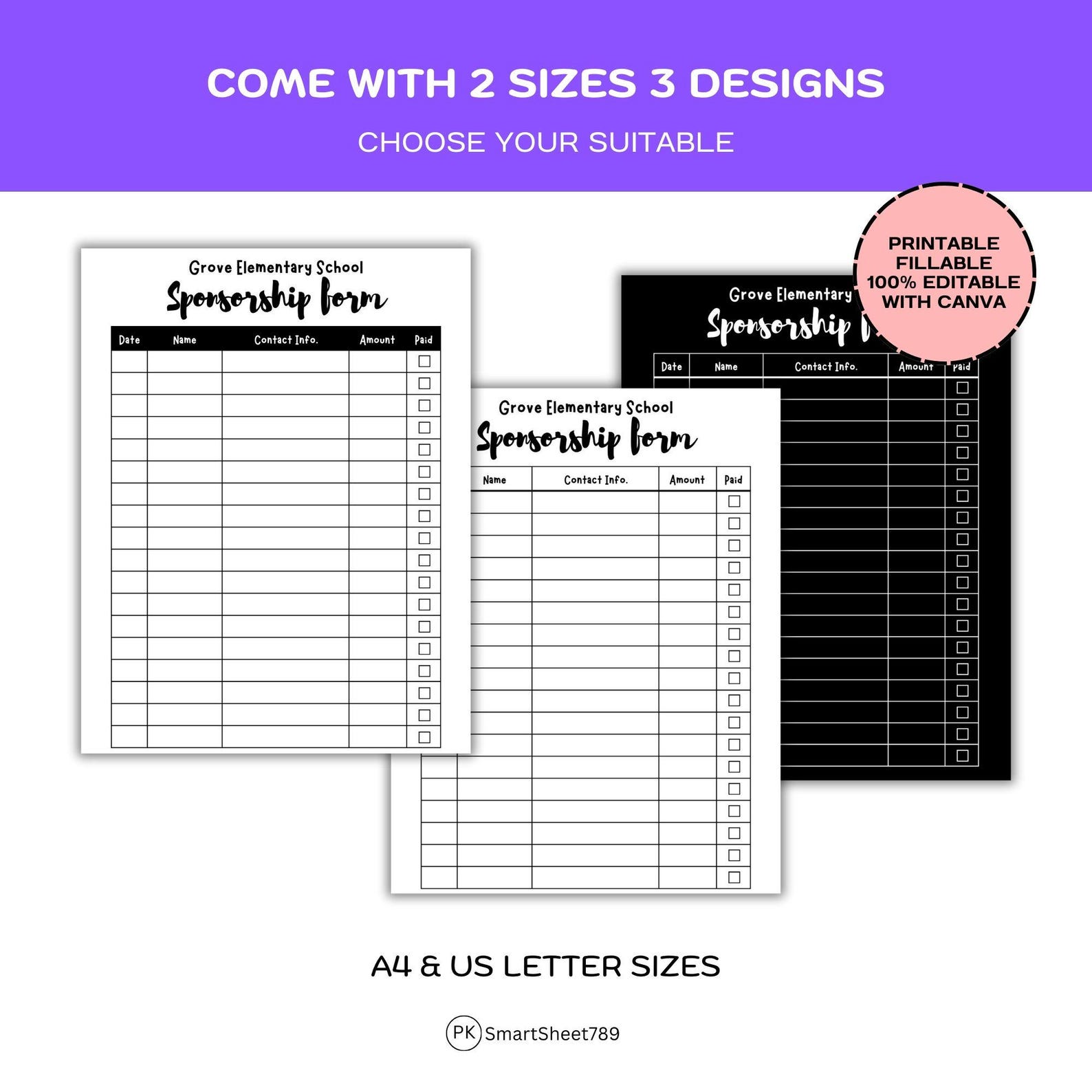 Editable Sponsorship Form Template, Sponsorship Form, Sponsorship ...