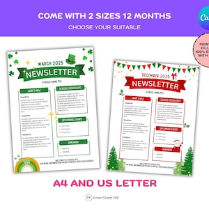 Editable Classroom Newsletters Monthly Weekly Templates for Parent ...