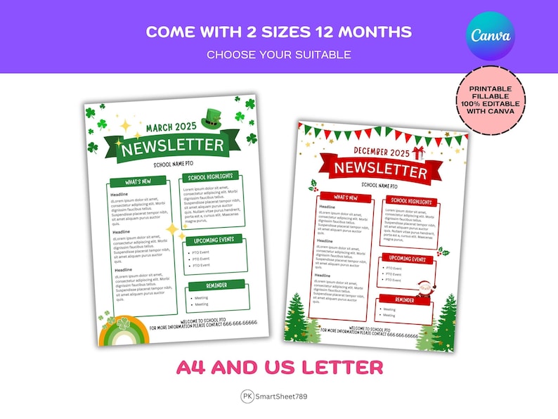 Editable Classroom Newsletters Monthly Weekly Templates for Parent ...
