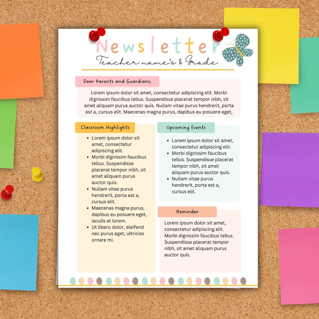 Boho Classroom Newsletter Template: Editable Teacher Flyer (digital ...