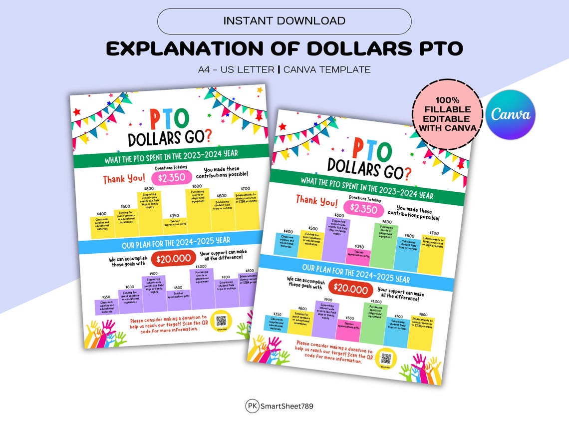 Editable PTO PTA Form: School Fundraiser Handout (digital Download) - Etsy