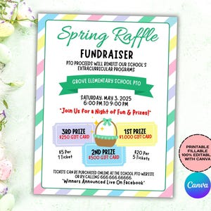Basket Raffle Flyer, Editable Basket Raffle Fundraiser Template, Sports ...