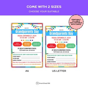Grandparent Day Flyer, School Grandparents Day Event, Grandparents Day ...