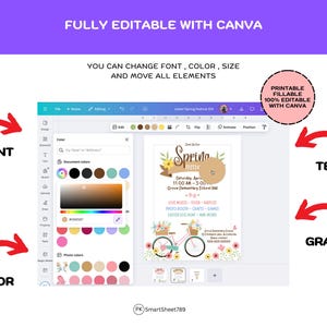 Spring Festival Flyer, Editable Spring Festival Festival Fundraiser ...