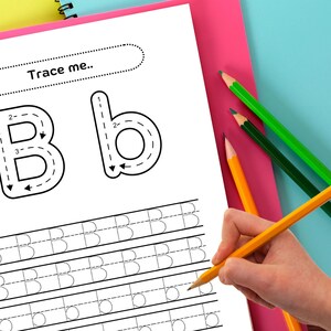 A-Z Tracing Worksheet for Preschool, Kids Practice, Alphabet Workbook ...