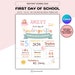Editable Boho First Day of School Sign: Personalized Keepsake (CANVA ...