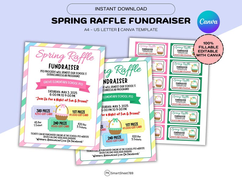 Basket Raffle Flyer, Editable Basket Raffle Fundraiser Template, Sports ...