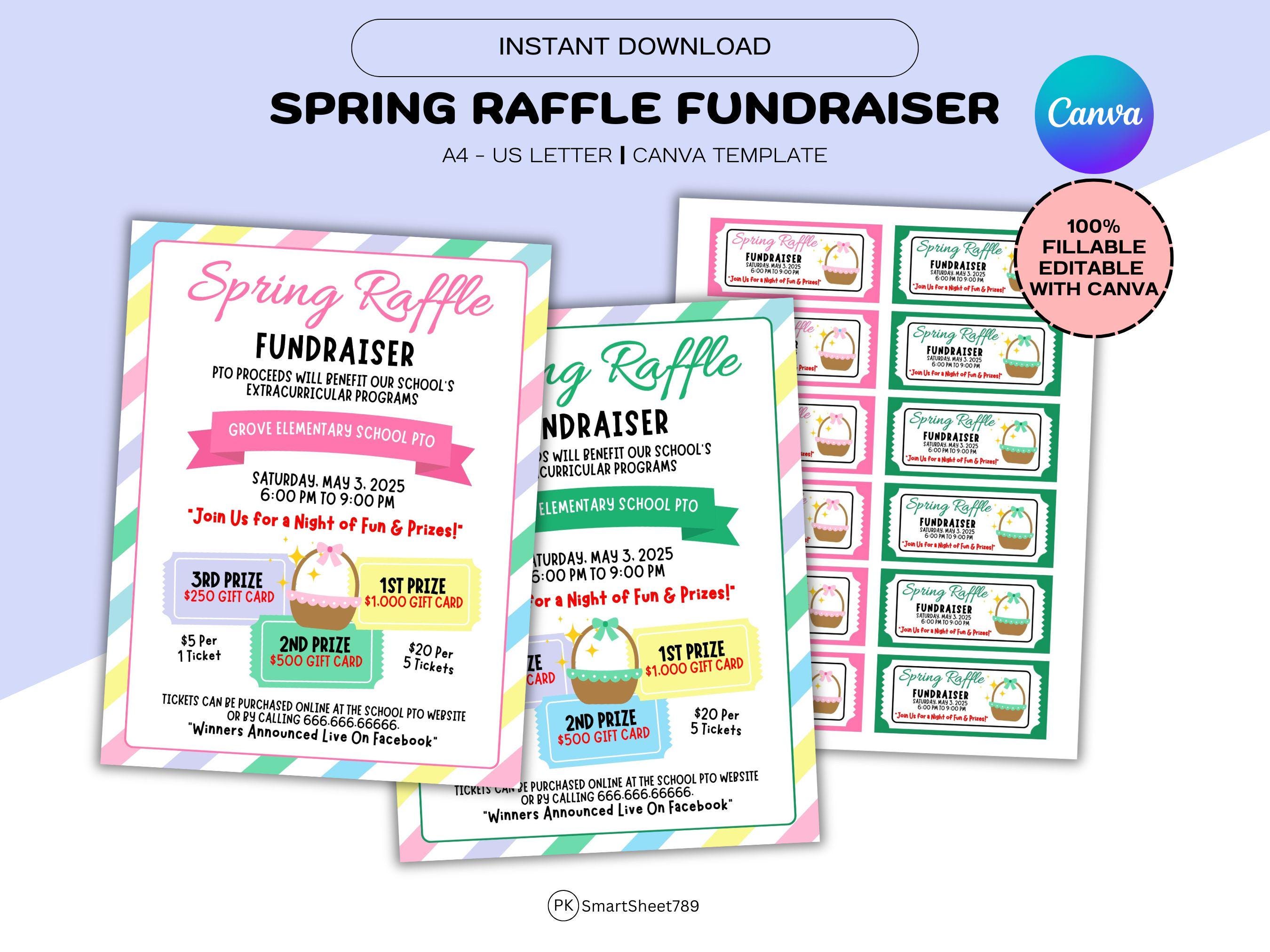Basket Raffle Flyer, Editable Basket Raffle Fundraiser Template, Sports ...