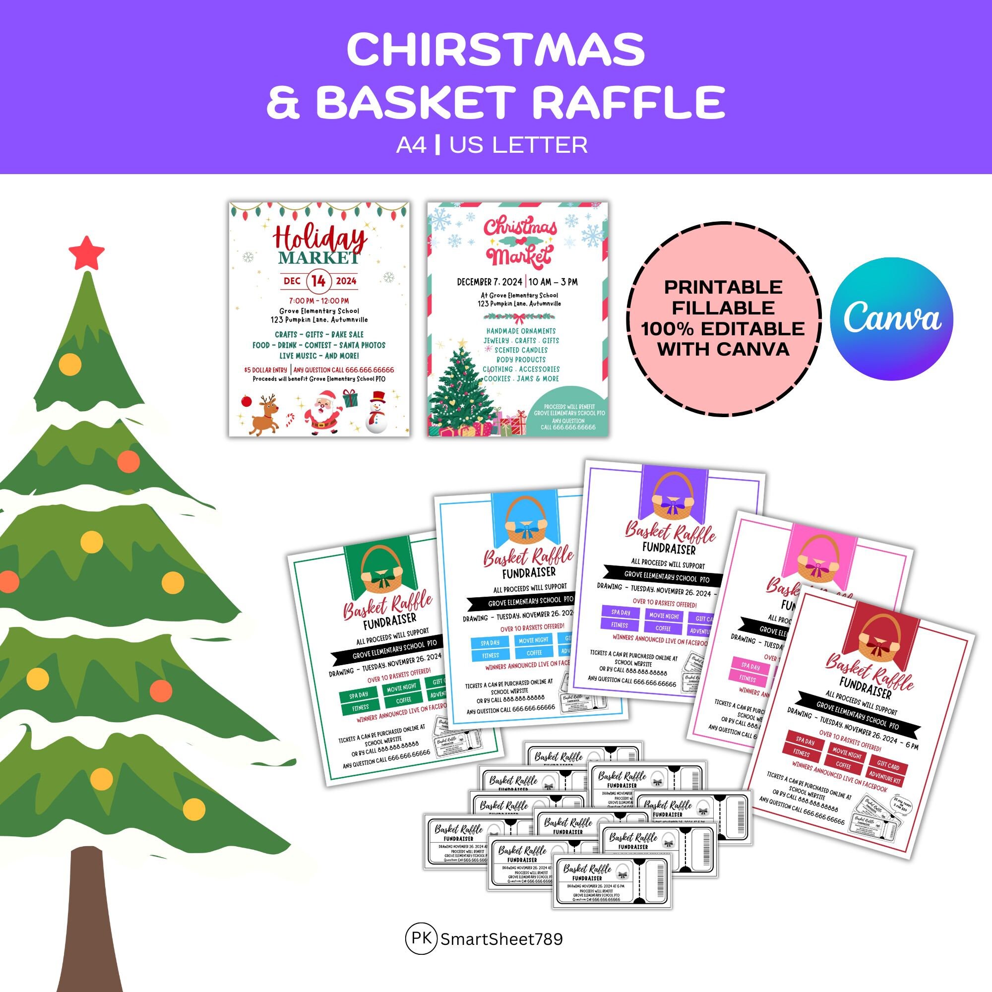 EDITABLE PTA Fundraiser Flyer Bundle School Fundraiser Flyer PTA Events ...