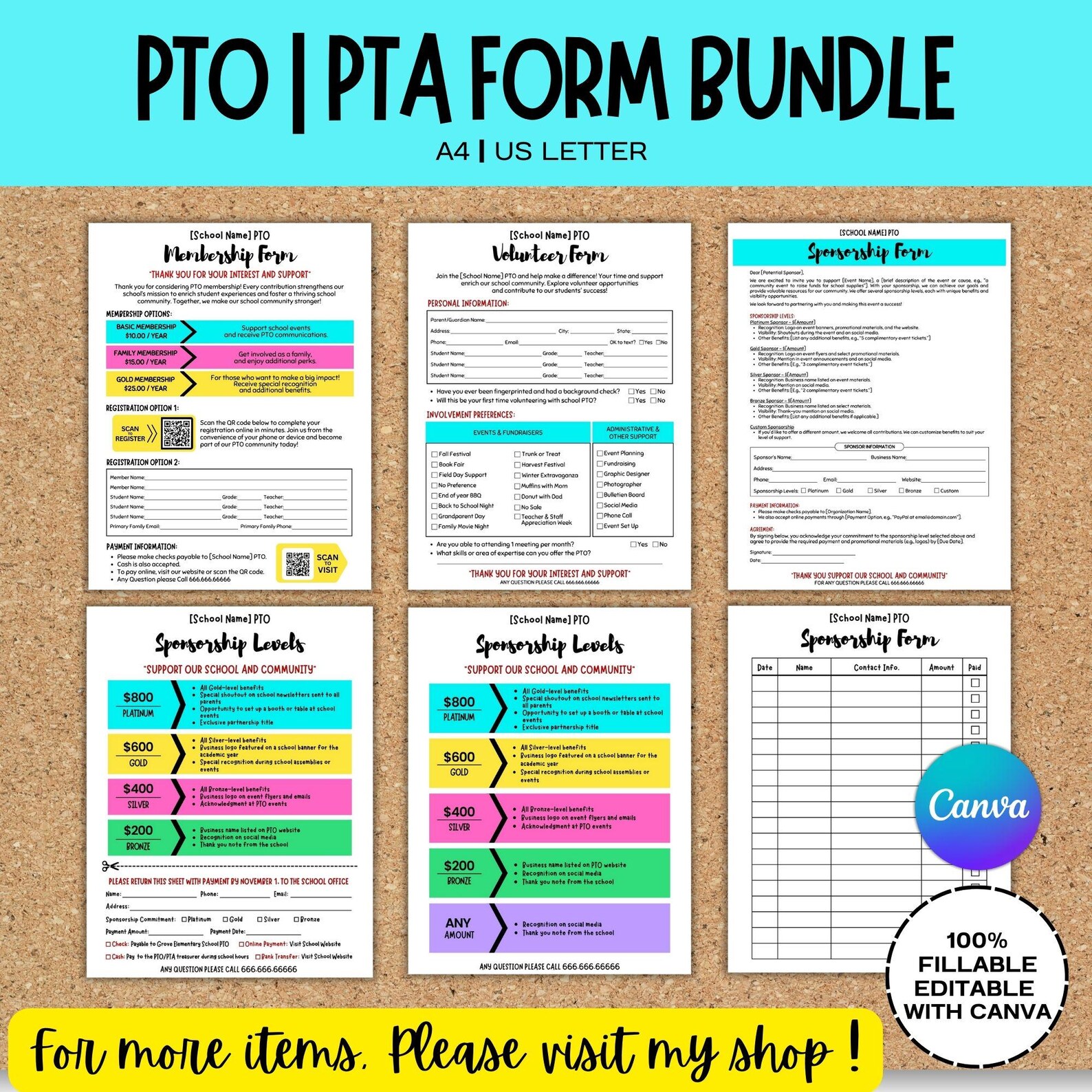 Editable Join PTA Flyer Template: School Volunteer Recruitment (canva ...