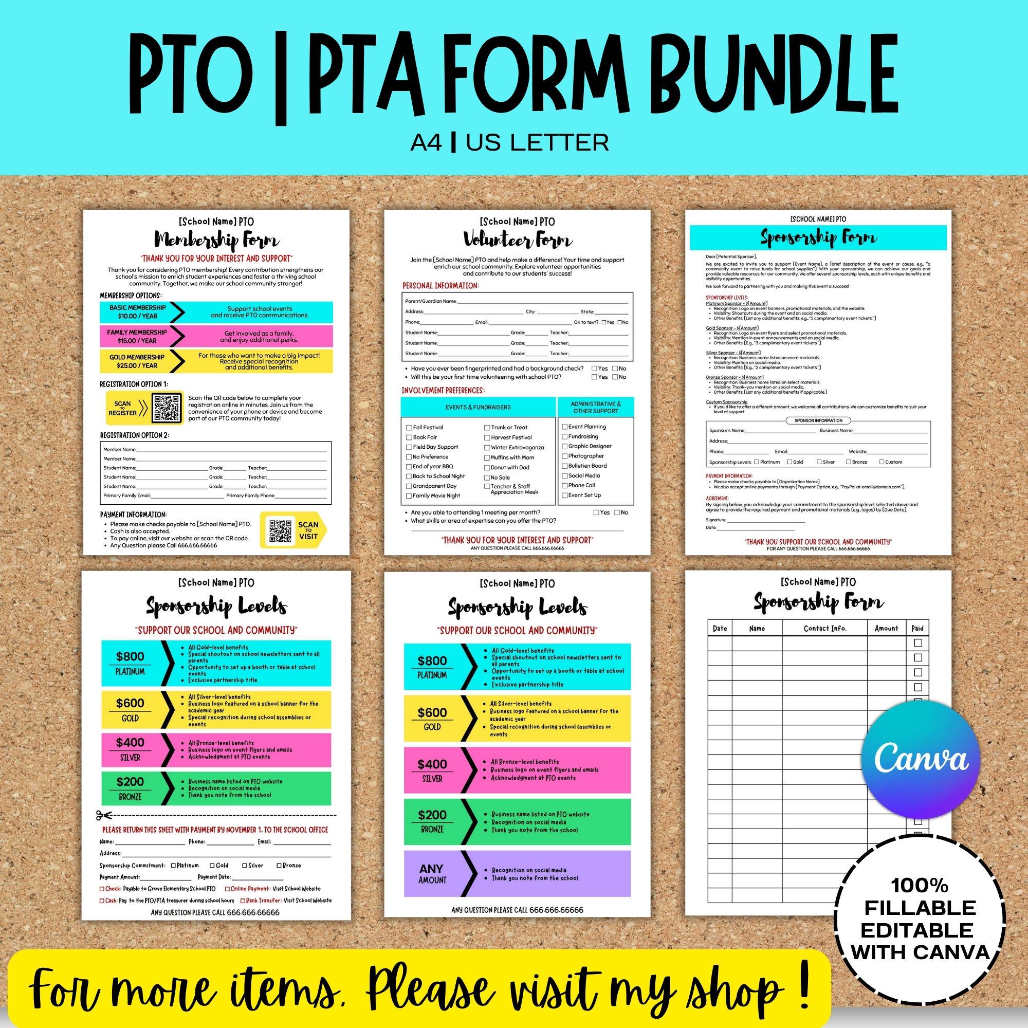 Editable Join PTA Flyer Template: School Volunteer Recruitment (canva ...