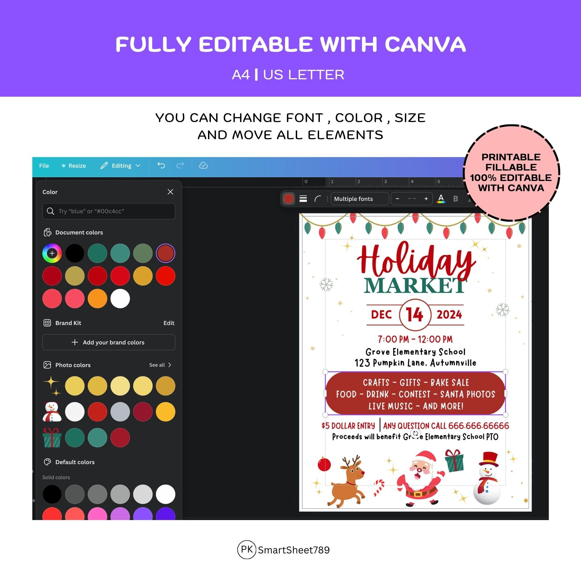 EDITABLE PTA Fundraiser Flyer Bundle School Fundraiser Flyer PTA Events ...