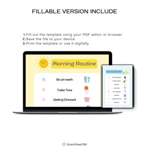 Preschool Routine Checklist, Chore Chart Daily Checklist Responsibility ...