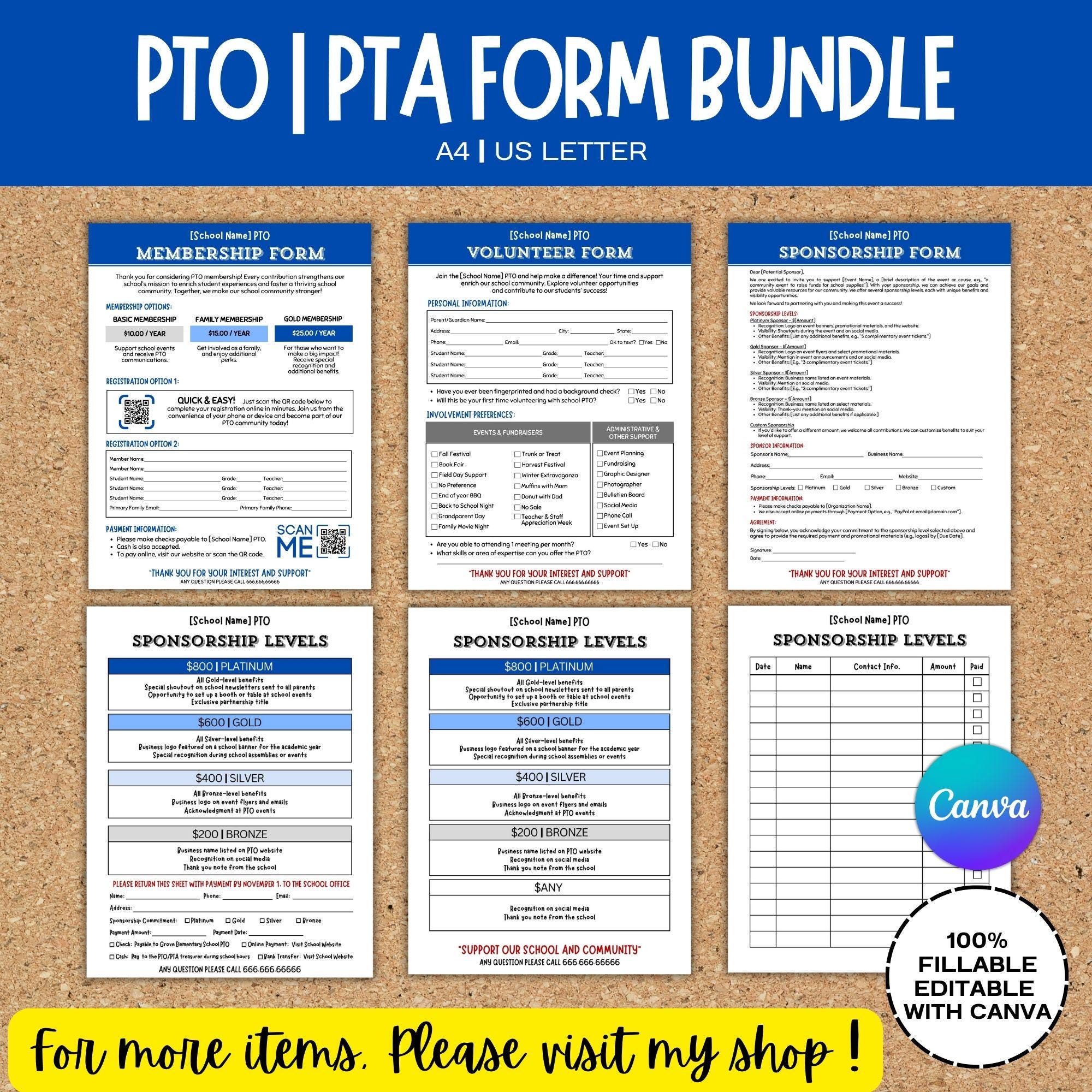 Editable Join PTA Flyer Template: School Volunteer Recruitment (canva ...