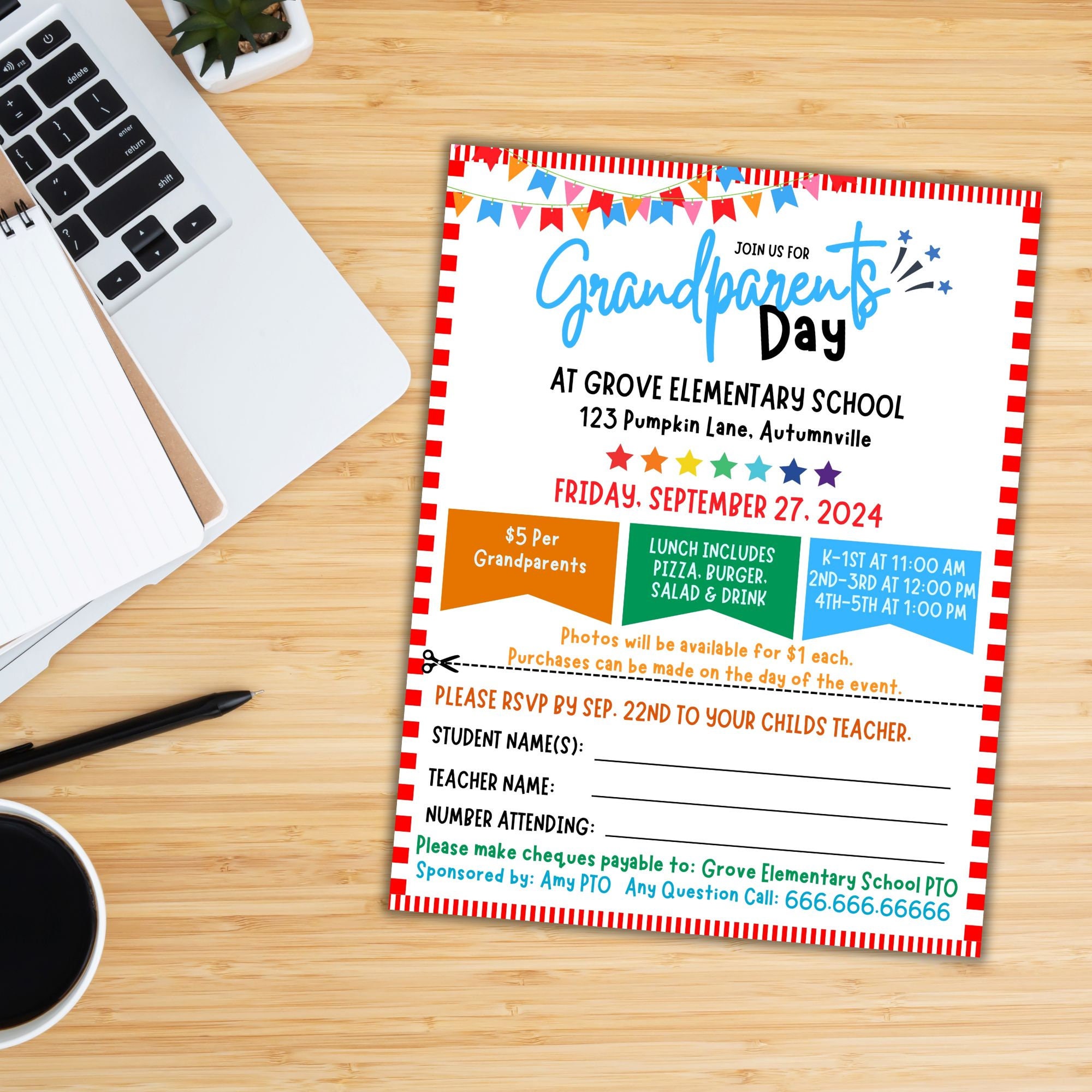 Grandparent Day Flyer, School Grandparents Day Event, Grandparents Day ...