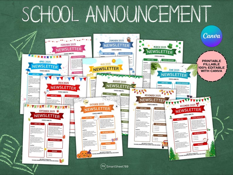 Editable Classroom Newsletters Monthly Weekly Templates for Parent ...