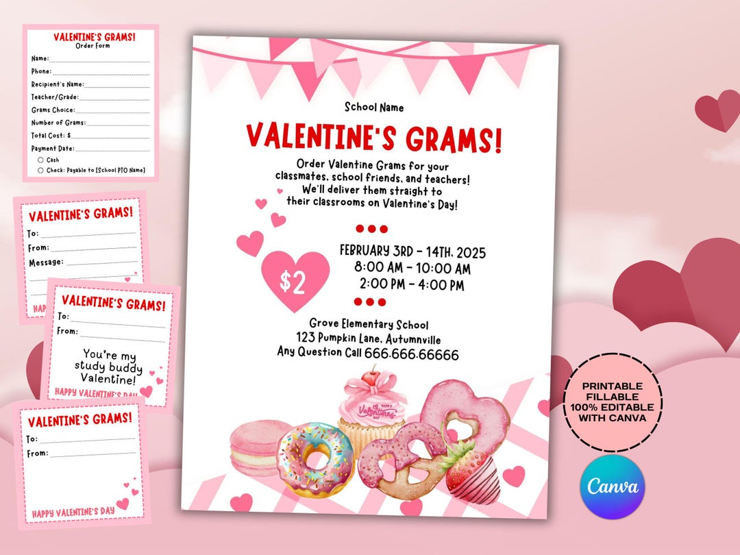 Valentine Candy Gram Valentine Gram Candy Grams Candy Gram Template ...