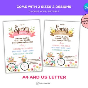 Spring Festival Flyer, Editable Spring Festival Festival Fundraiser ...