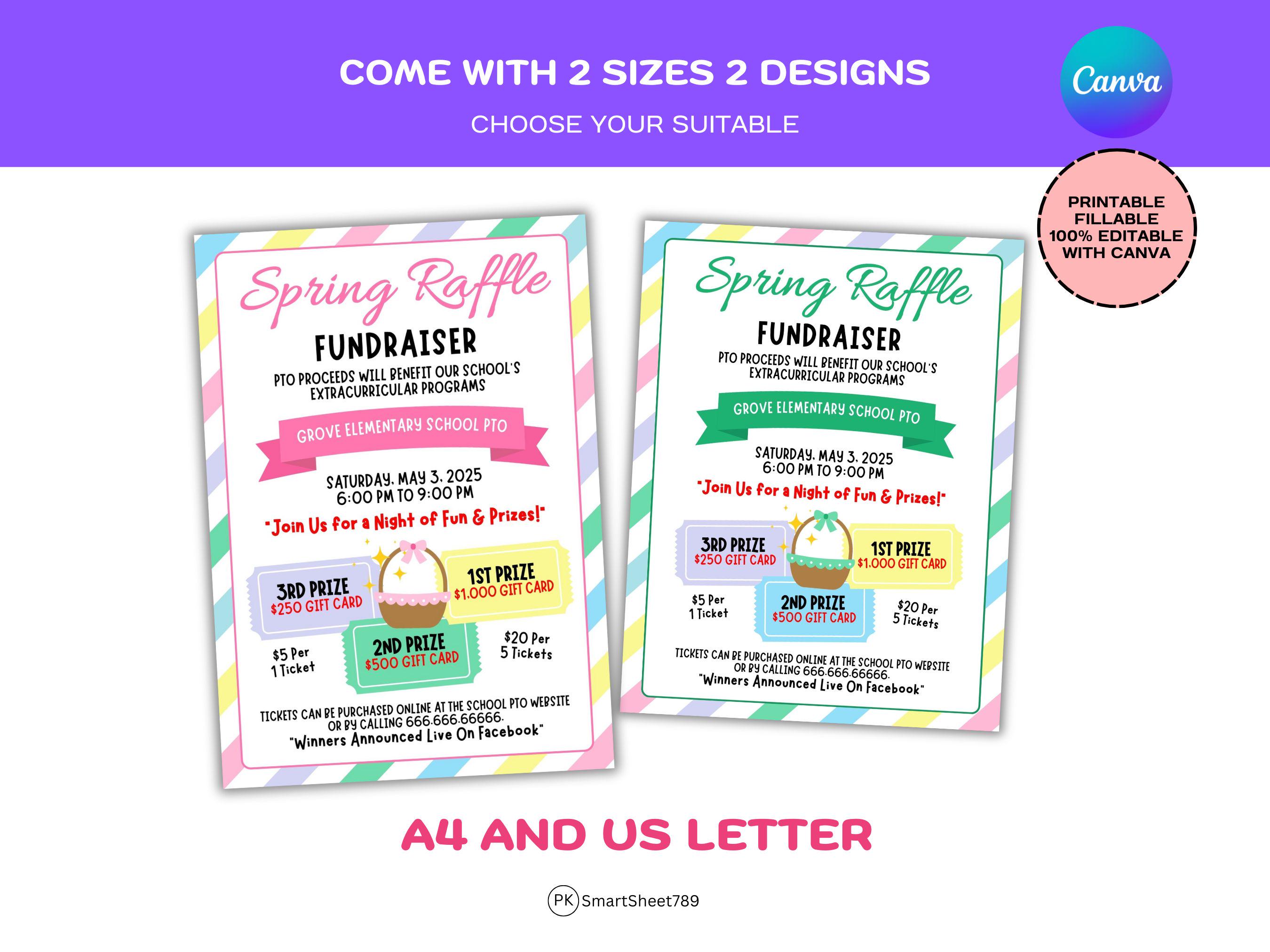 Basket Raffle Flyer, Editable Basket Raffle Fundraiser Template, Sports ...
