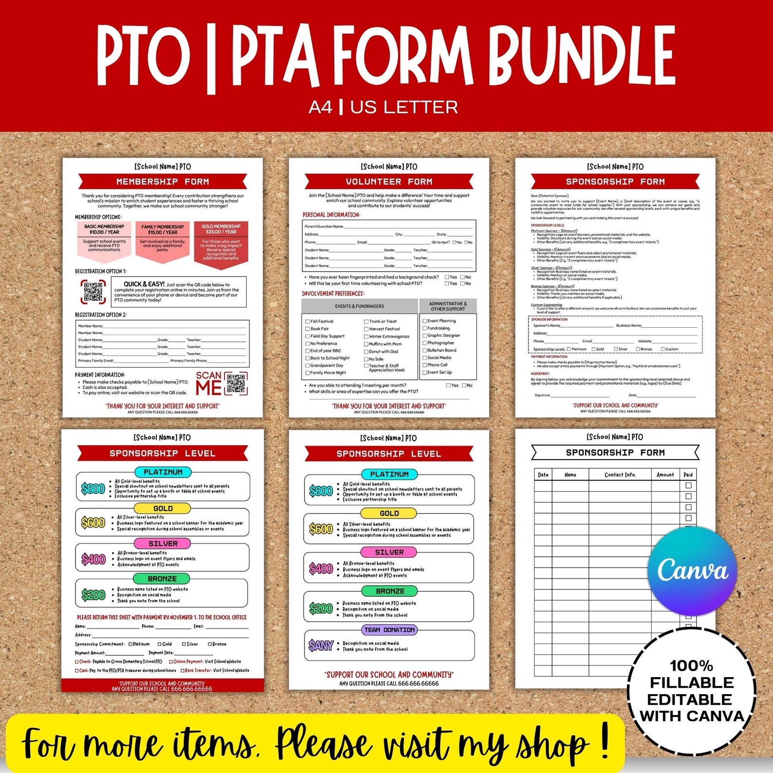 Editable Join PTA Flyer Template: School Volunteer Recruitment (canva ...