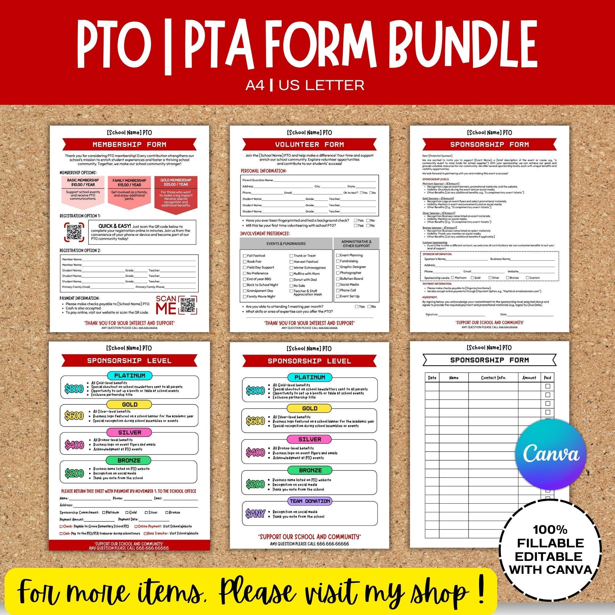 Editable Join PTA Flyer Template: School Volunteer Recruitment (canva ...