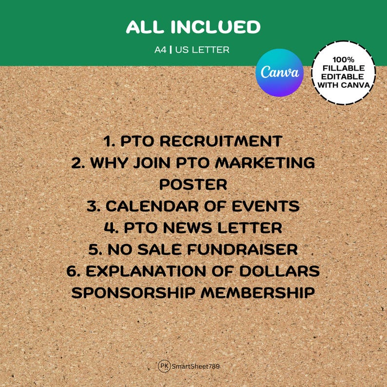 Editable PTA PTO Flyer Bundle: School Event Templates (canva) - Etsy